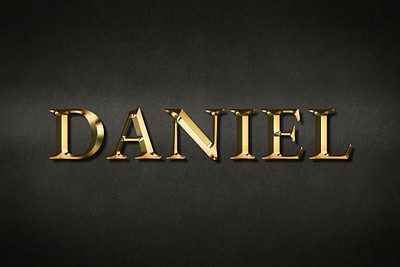 Daniel typography gold effect design | Free Photo - rawpixel