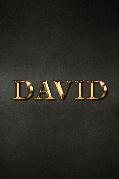 David typography gold effect design | Free Photo - rawpixel