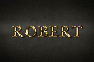 Robert typography gold effect design | Free Photo - rawpixel