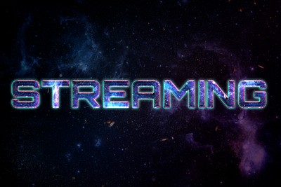 STREAMING text png typography galaxy | Premium PNG Sticker - rawpixel