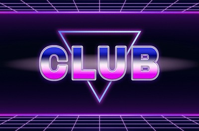 Club retro style word design | Premium PNG - rawpixel