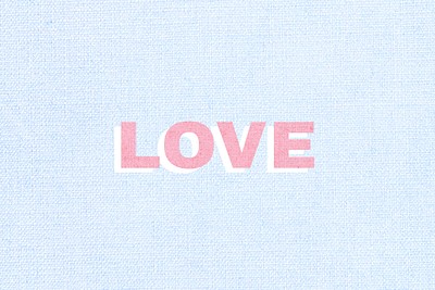 Bold love word typography script | Free Photo - rawpixel