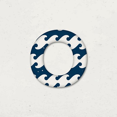 Japanese wave pattern lowercase o | Free Vector - rawpixel