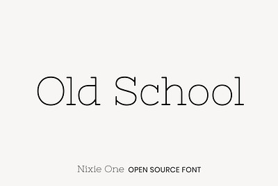 Nixie One open source font | Free Font Add-on - rawpixel
