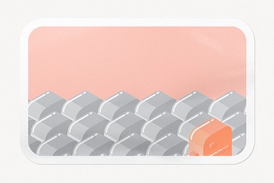 Rectangle shape sticker mockup, white | Premium PSD Mockup - rawpixel