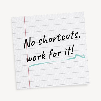 Motivational work quote, paper note | Free Photo - rawpixel