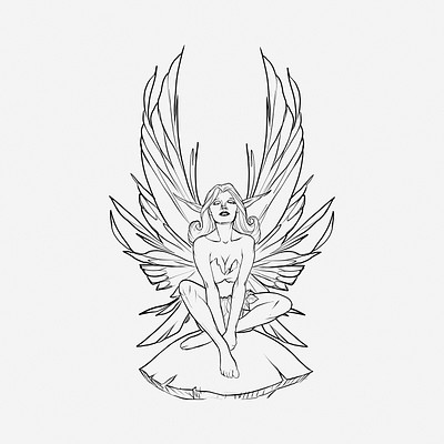 Angel png sticker illustration, transparent | Free PNG - rawpixel
