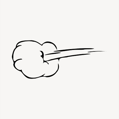 Png comic speed cloud sticker, | Free PNG - rawpixel