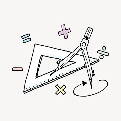Math set png sticker education | Free PNG - rawpixel