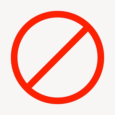 Ban sign clipart, symbol illustration | Free Vector - rawpixel