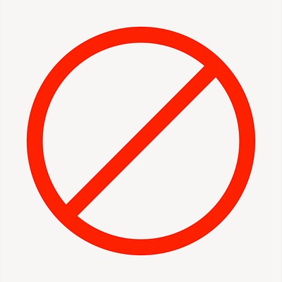 Ban sign png sticker symbol | Free PNG - rawpixel