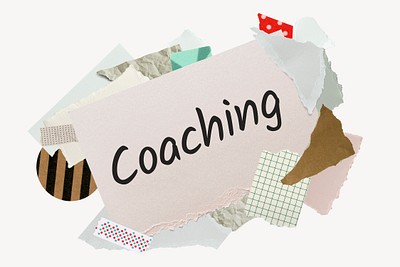Coaching word, aesthetic paper collage | Free Photo - rawpixel