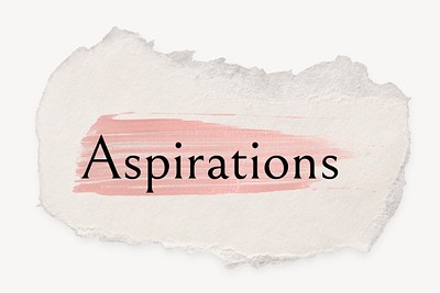 Aspirations word, ripped paper, pink | Free Photo - rawpixel