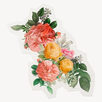 Colorful flower, collage element sticker | Premium Photo - rawpixel