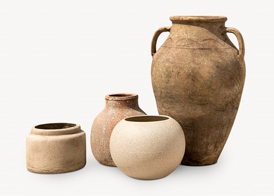 Clay pots, decorative pottery design | Free Photo - rawpixel