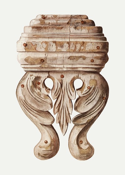 Vintage wood carving vector illustration, | Premium Vector Illustration ...