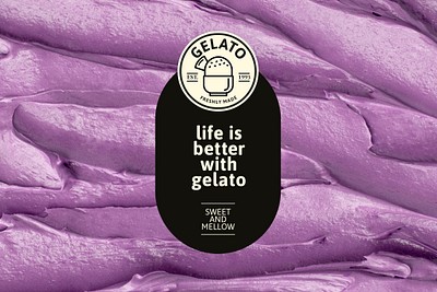 Gelato template vector with purple | Free Vector - rawpixel