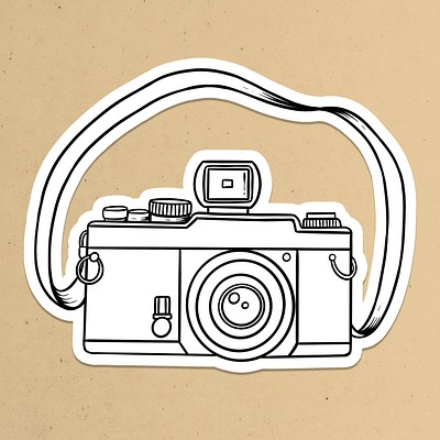Camera strap sticker design element | Premium PSD - rawpixel