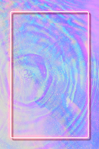 Neon frame psd water ripple | Premium PSD - rawpixel