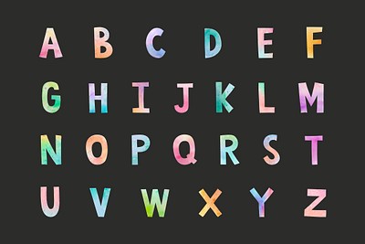 Abc font set illustration graphic | Free Photo - rawpixel