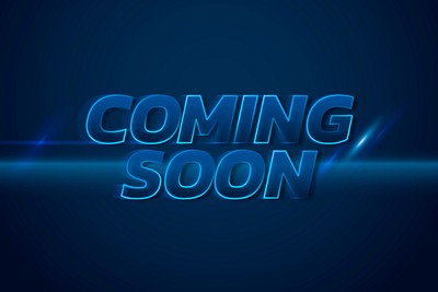 Coming soon 3D blue neon | Premium Photo - rawpixel