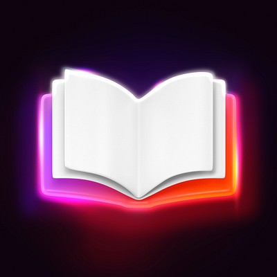Neon book, education icon, 3D | Free Icons Illustration - rawpixel