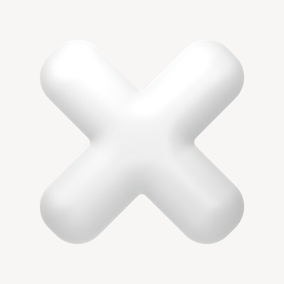 White X mark 3D icon | Premium PSD - rawpixel