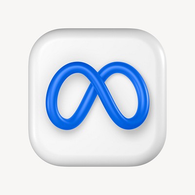Meta icon social media 3D | Premium Icons - rawpixel