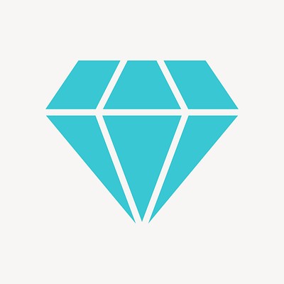 Diamond shape icon, flat graphic | Premium Vector - rawpixel