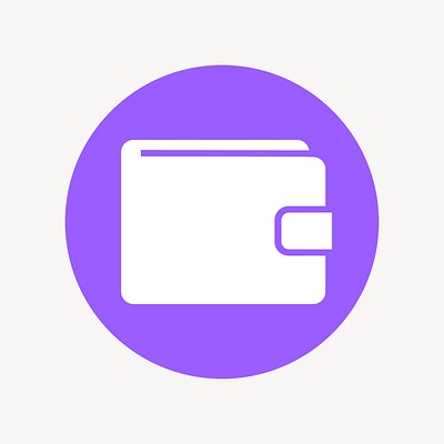 Wallet payment icon badge, flat | Free PSD - rawpixel