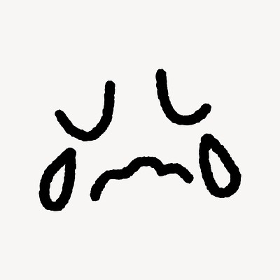 Crying face sticker, emoticon doodle | Premium Vector - rawpixel