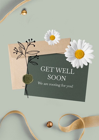 Get well, editable poster template | Premium PSD Template - rawpixel