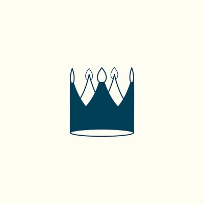 Blue luxurious crown design vector | Premium Vector - rawpixel