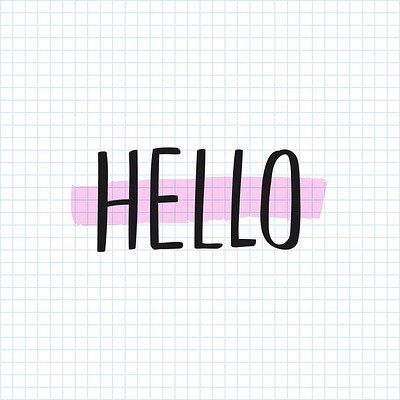 Hello greetings typography design vector | Premium Vector - rawpixel