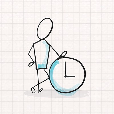 Creative clock doodle design vector | Premium Vector Illustration ...