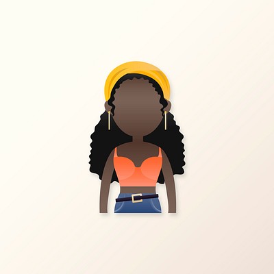 Young black girl avatar vector | Premium Vector - rawpixel