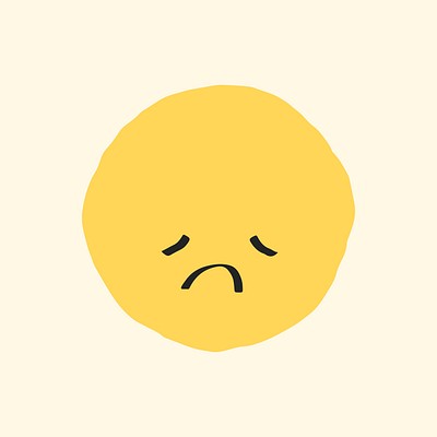 Disappointed face sticker vector cute | Premium Vector - rawpixel
