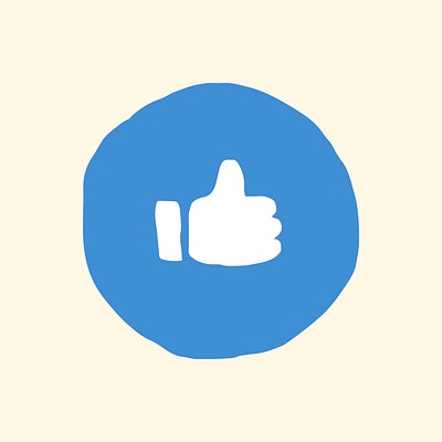 Like button sticker vector cute | Premium Vector - rawpixel