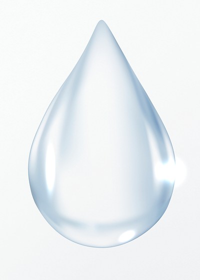 Realistic water drop element vector | Free Vector - rawpixel