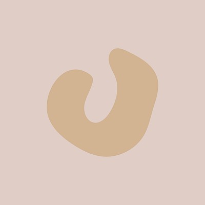 Beige shape png sticker, half | Premium PNG Sticker - rawpixel