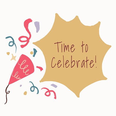 Celebration template sticker, cute badge | Premium Vector - rawpixel