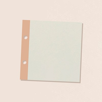 Beige hole punched notepaper journal | Premium Vector - rawpixel
