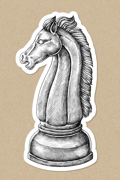 Vintage sketch chess sticker png | Premium PNG Sticker - rawpixel