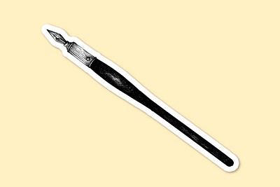 Hand drawn classic fountain pen | Premium PNG Sticker - rawpixel