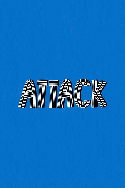 Concentric font attack word typography | Free Photo - rawpixel