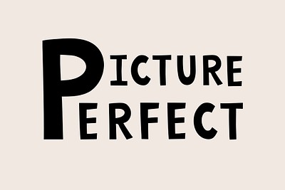 Picture perfect doodle typography design | Premium PNG Sticker - rawpixel