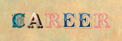 Career word ornamental font typography | Free Photo - rawpixel
