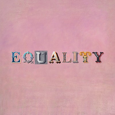 Equality word western font typography | Free Photo - rawpixel