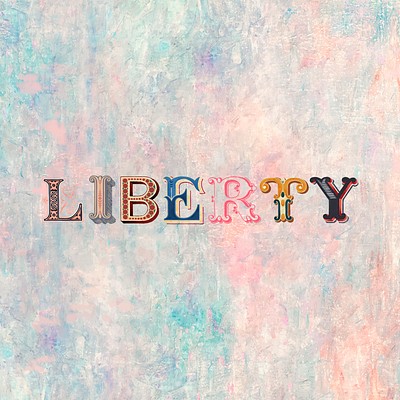 Liberty word ornamental font typography | Free Photo - rawpixel