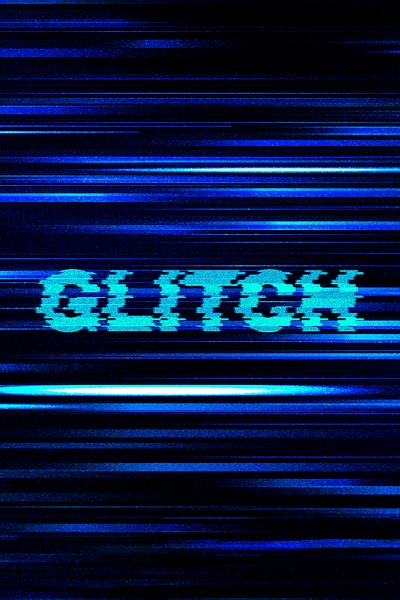 Glitch blurred effect typography blue | Free Photo - rawpixel